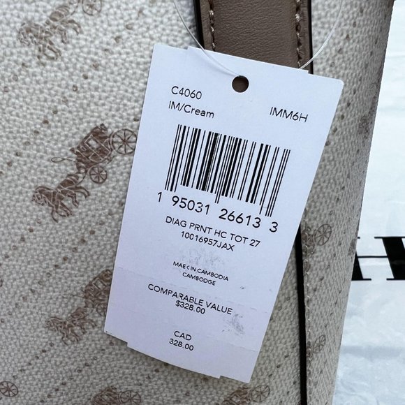 Coach | Bags | Coach Tote 27 With Horse And Carriage Dot Print C460 ...